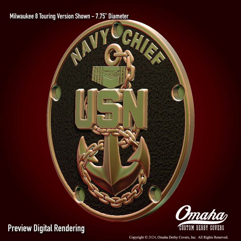 US Navy Chief Custom Derby Cover With Fouled Anchor
